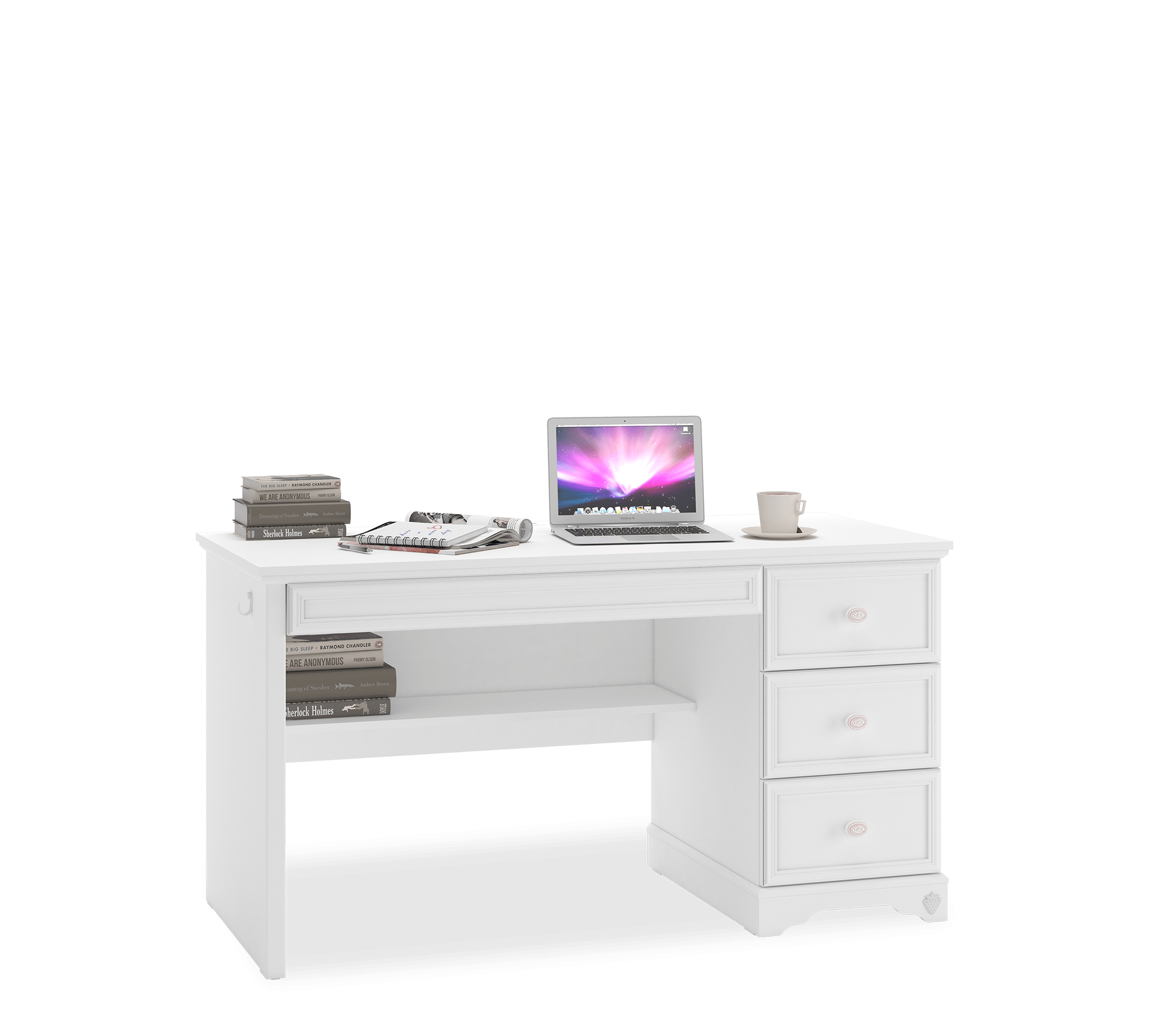 Rustic White Study Desk - ON ORDER ONLY – Cilek Mauritius